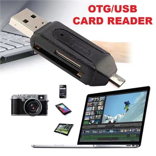 2 In 1 USB OTG Universal Micro USB TF SD Memory Card Reader | Shopee ...