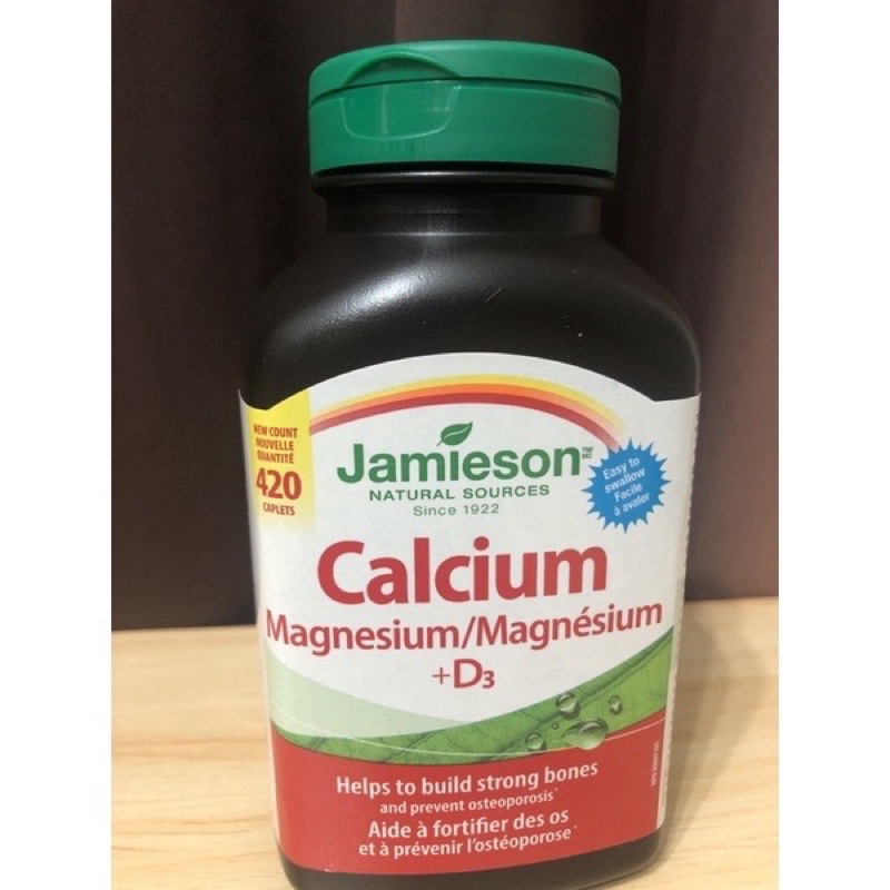 Calcium Magnesium +D3 420 caplets prevents osteoporosis Jamieson brand made in Canada | Shopee ...