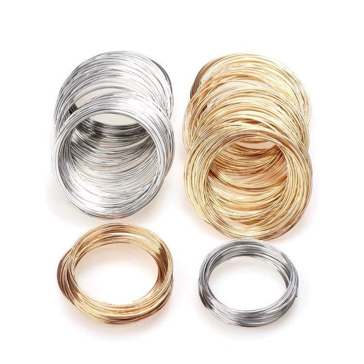 50Loops Bracelet Bangle Diy Adjustabl Memory Metal Wire Coil Steel ...
