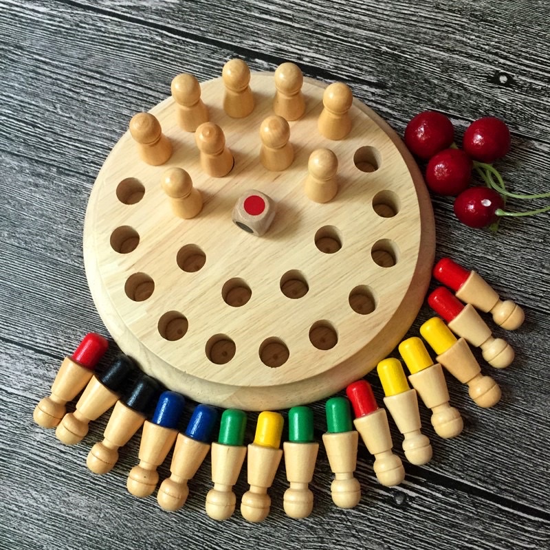 【Local shipment】Wooden Memory Match Stick Chess Game Educational Toy ...