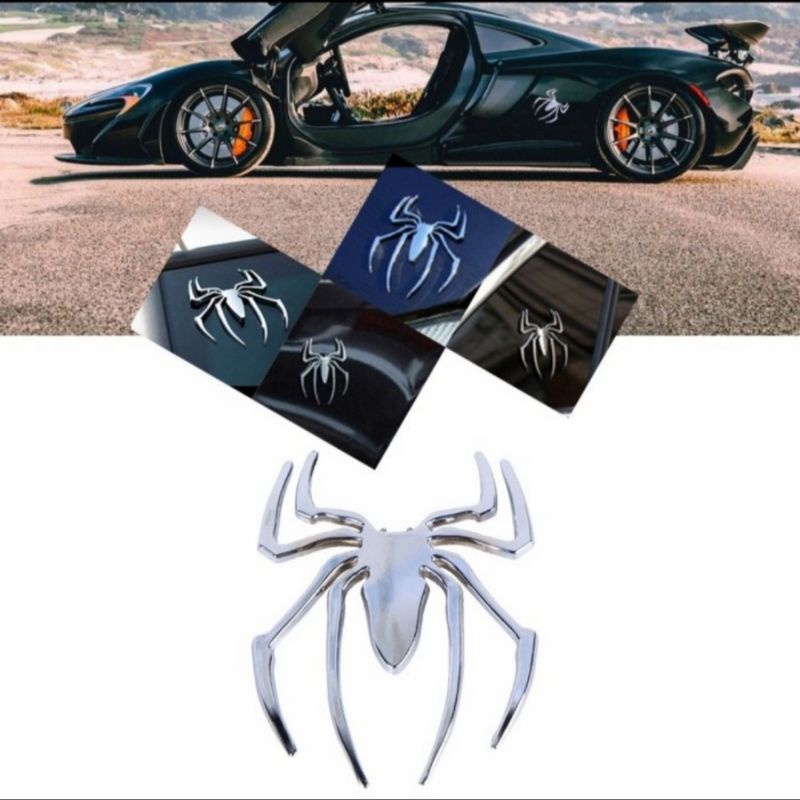 Car EMBLEM CAR METAL ZINC ALLOY SPIDERMAN LOGO 3D SPIDER Iron PREMIUM ...