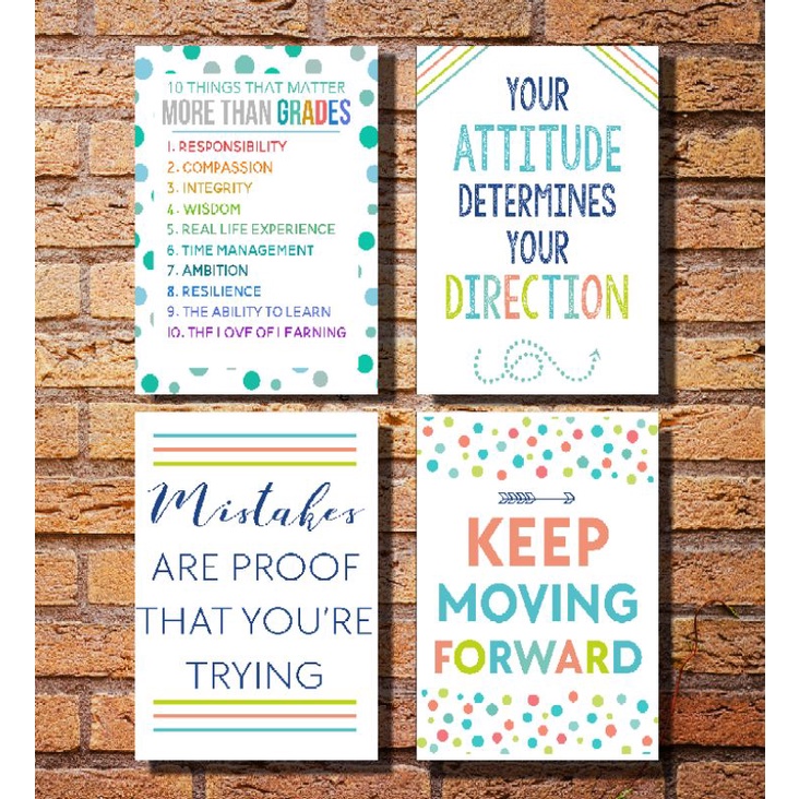 Laminated Classroom /Room inspirational Wall Posters | Shopee Philippines