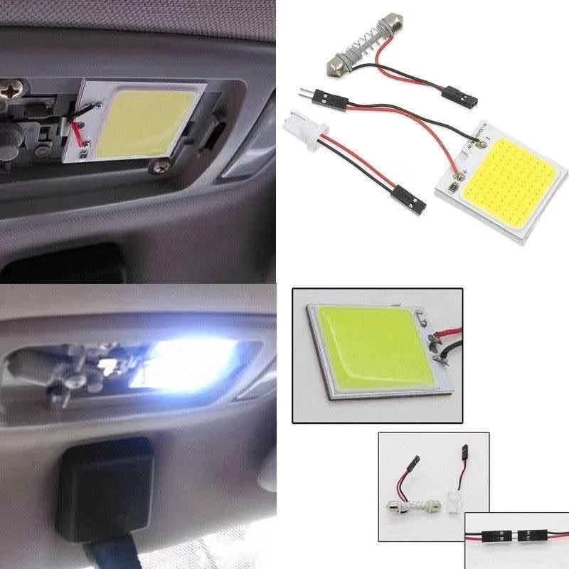 3in1 White 48 SMD COB LED 4W 12V Car Interior Panel Light Dome Lamp ...