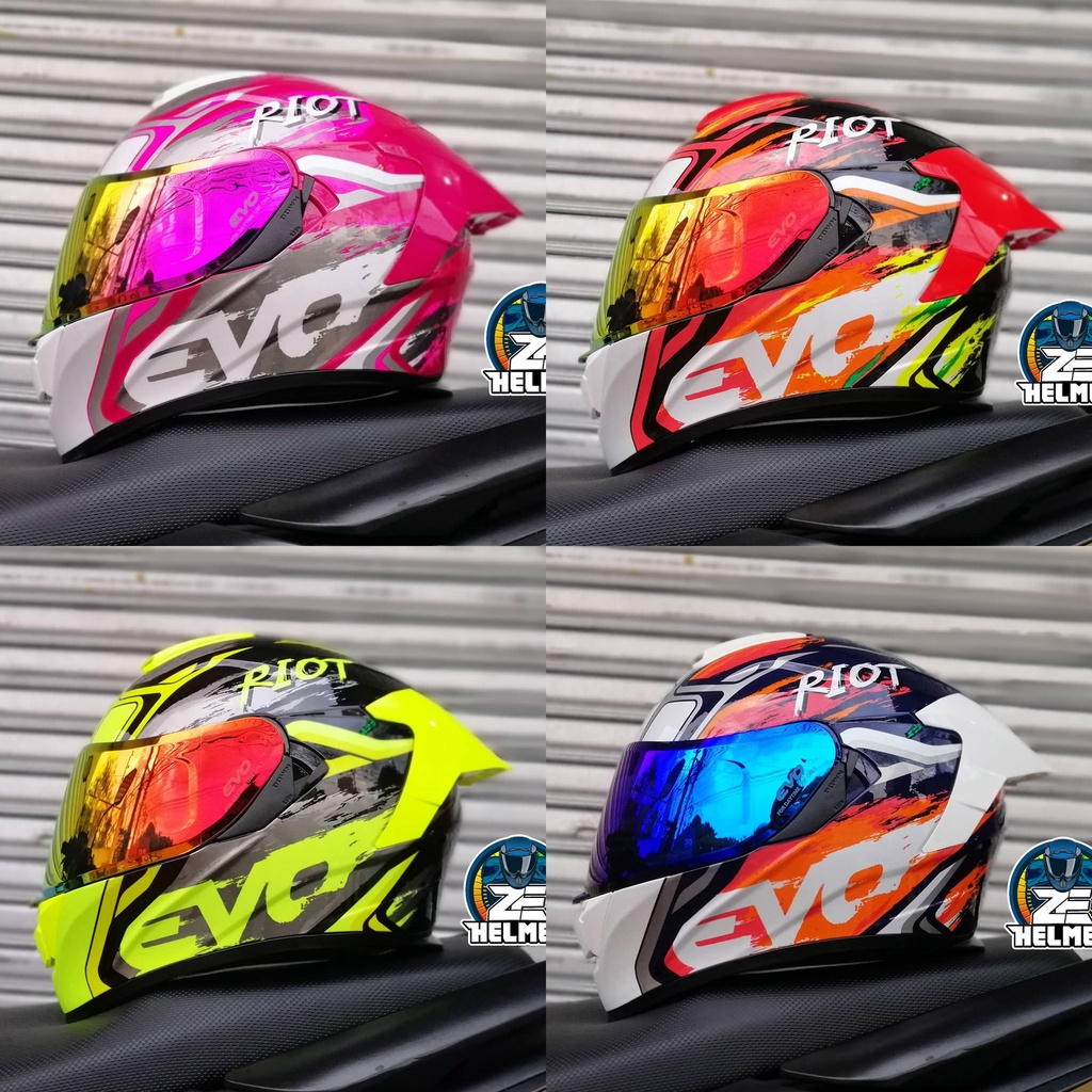 EVO GT-PRO RIOT - FULL FACE - DUAL VISOR - FREE LENS | Shopee Philippines