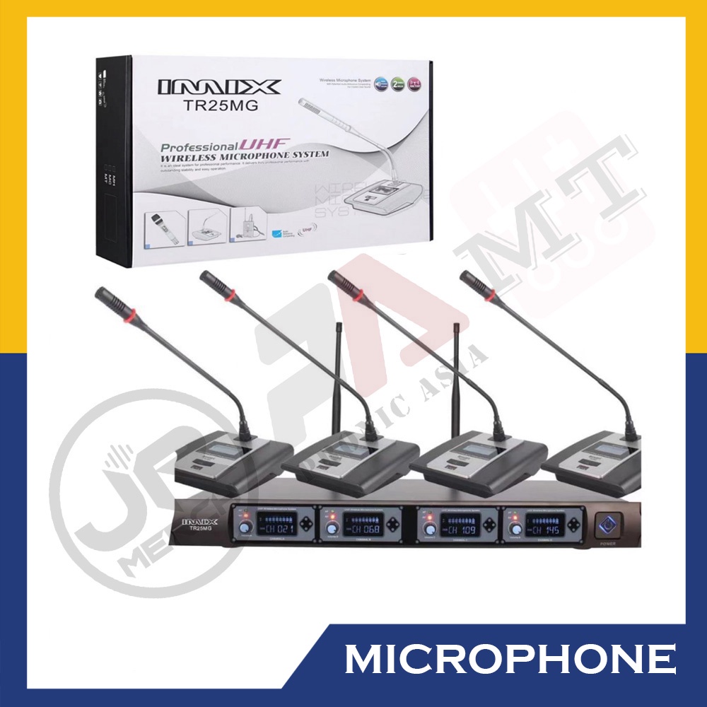 IMIX Trident (TR25MG) 4pcs UHF Wireless Conference Meeting Microphone w ...
