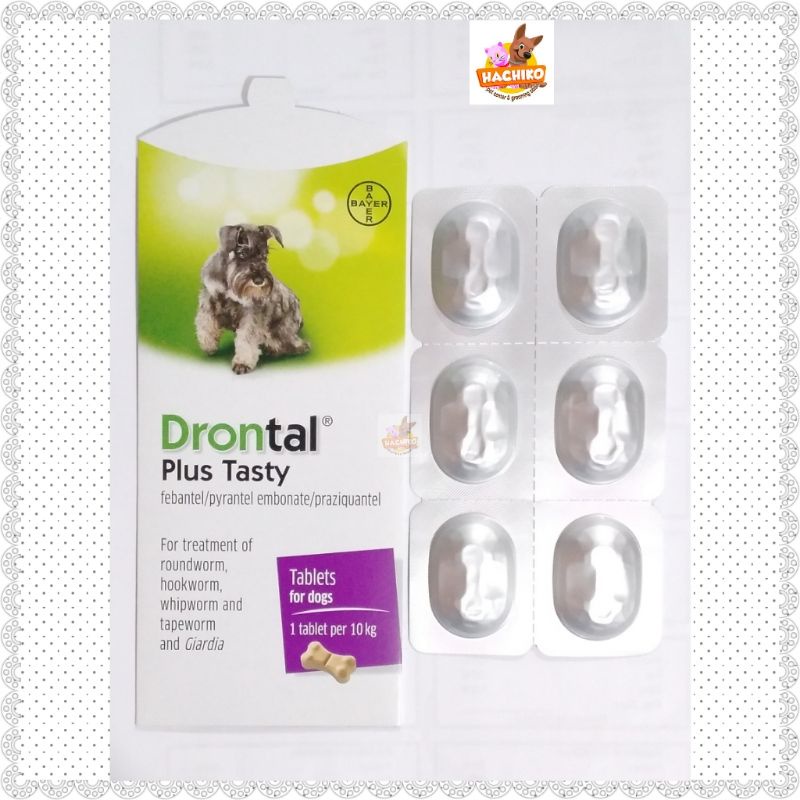 Drontal Dog Plus Tasty Beef (Bone) ELANCO/Dog Worm Medicine/Worm ...