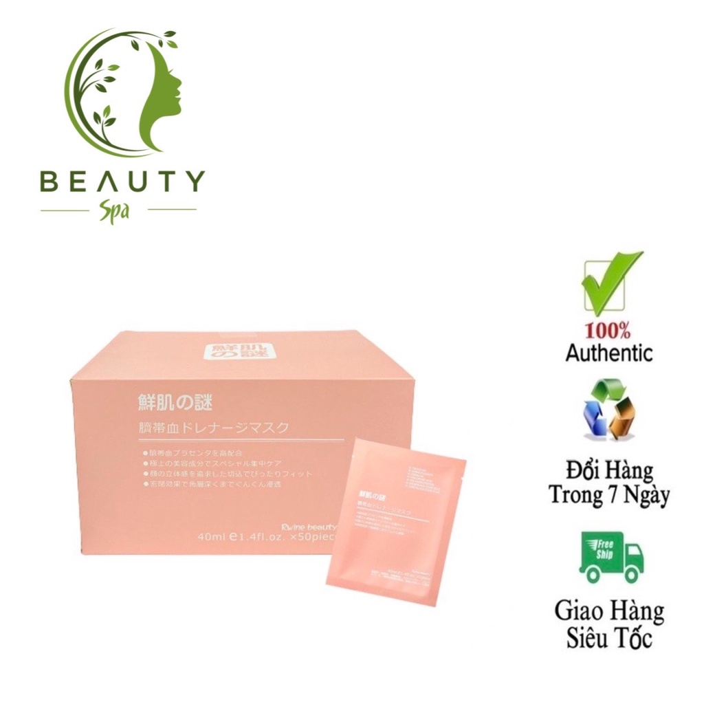 Japanese Umbilical Sheep Placenta Mask 1 Box Of 50 Pieces Of Whitening ...