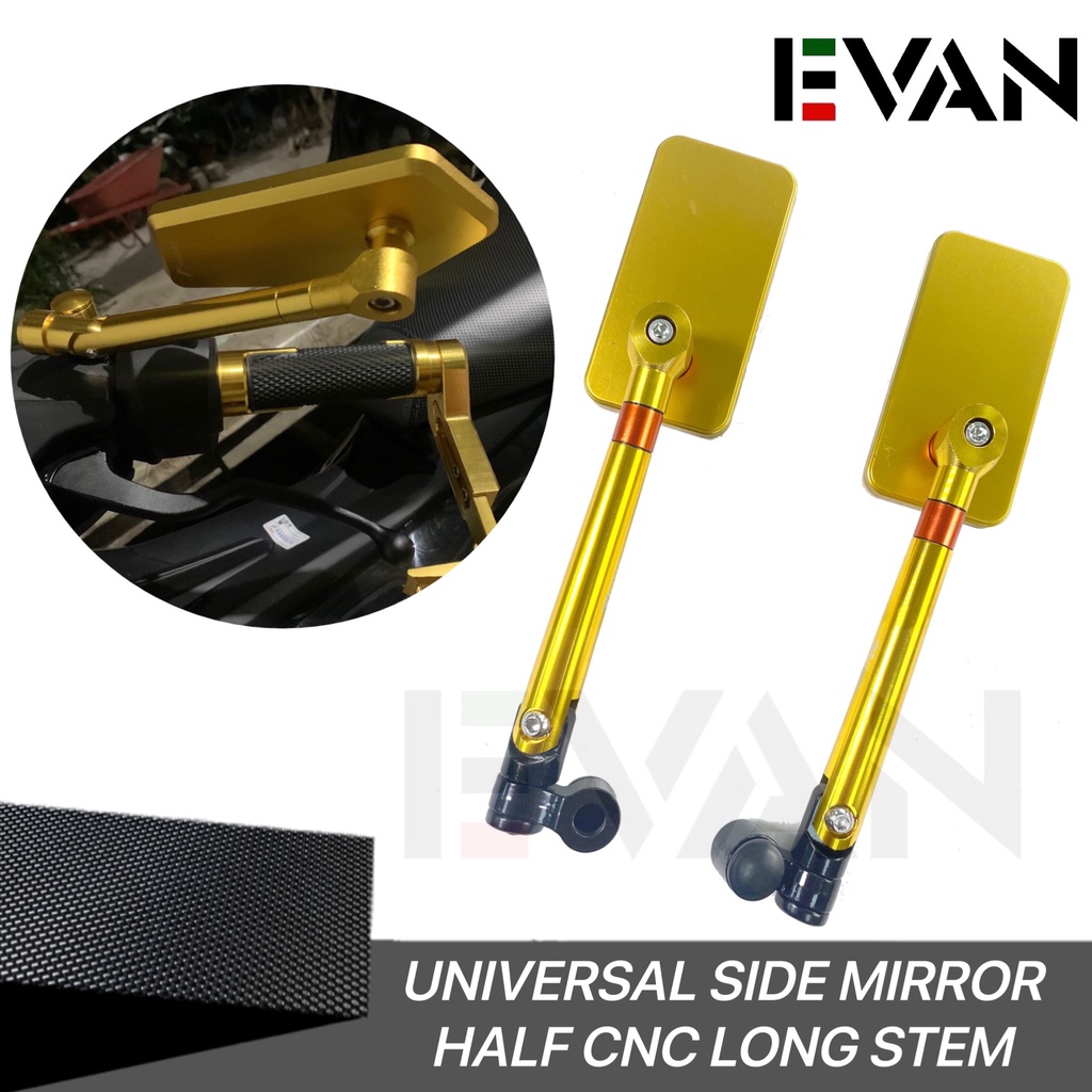 Universal Side Mirror Half CNC Long Stem Made IN Thailand Motorcycle ...