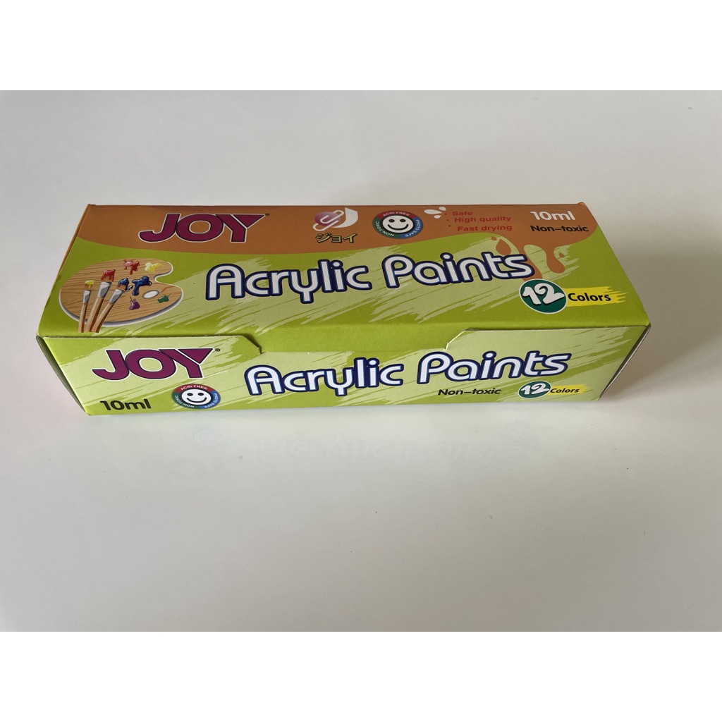 Joy Acrylic Paint 12 colors 10 ml. w Brush | Shopee Philippines