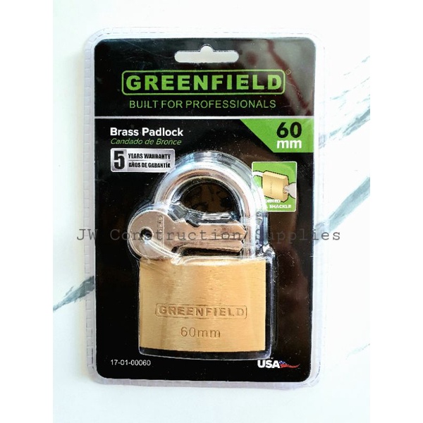 GREENFIELD Brass Padlock 60mm | Shopee Philippines