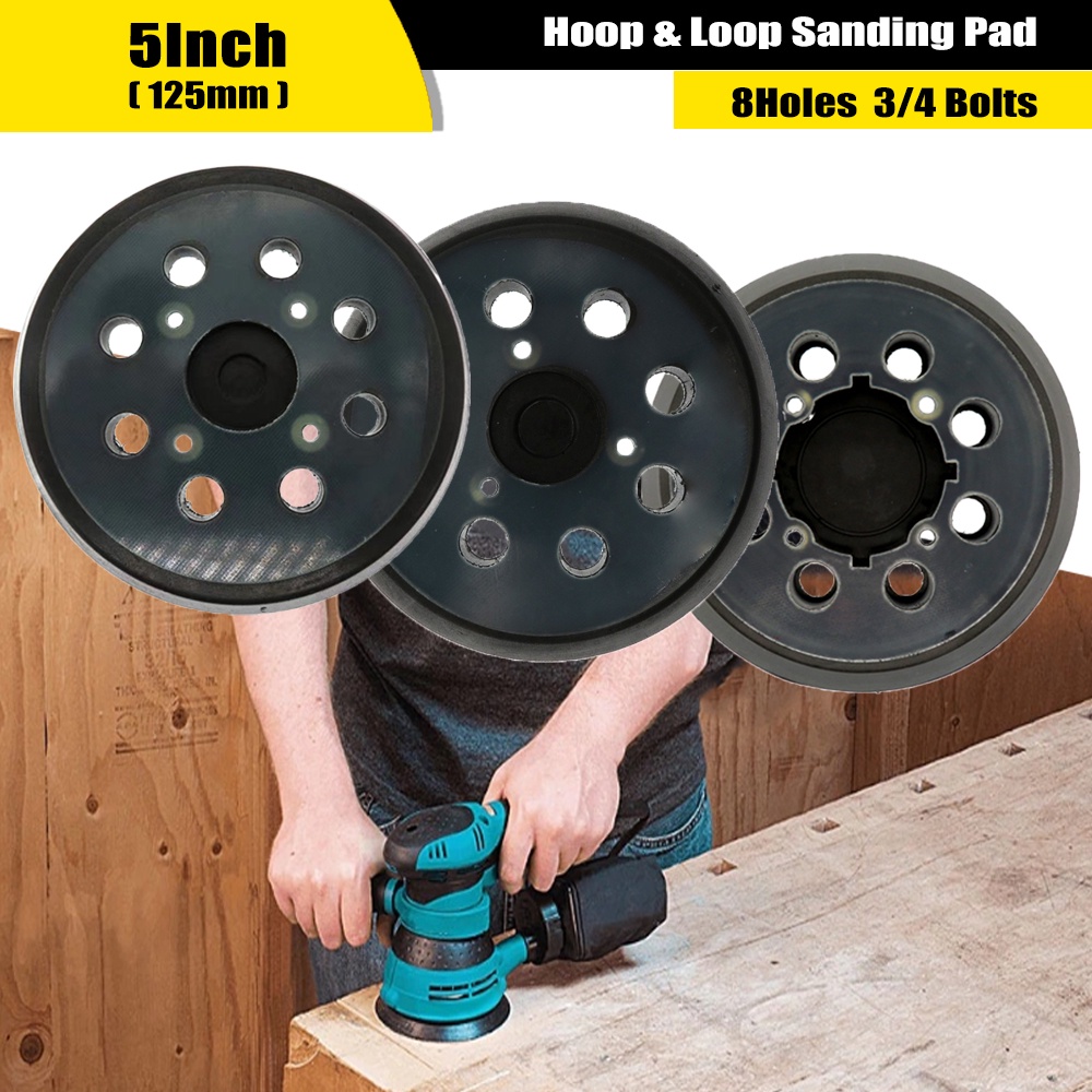 5Inch 125MM 8 Holes Backup Sanding Pad 3/4 Bolts Hook＆Loop Sander ...