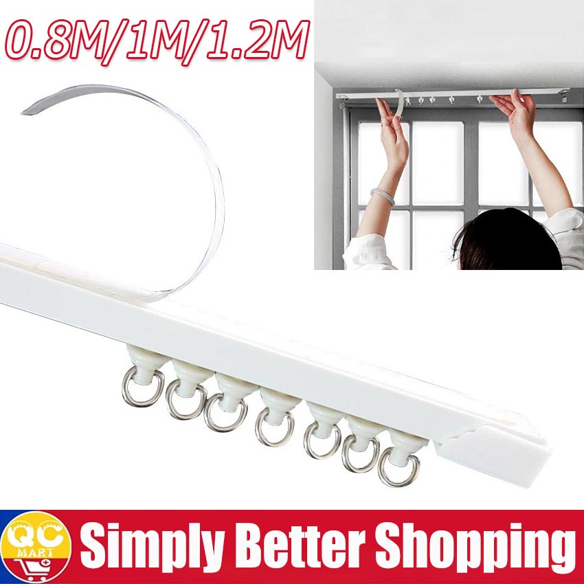 Curtain Track Rail Ceiling Mounted Bendable Rod Rail Paste for Bay ...