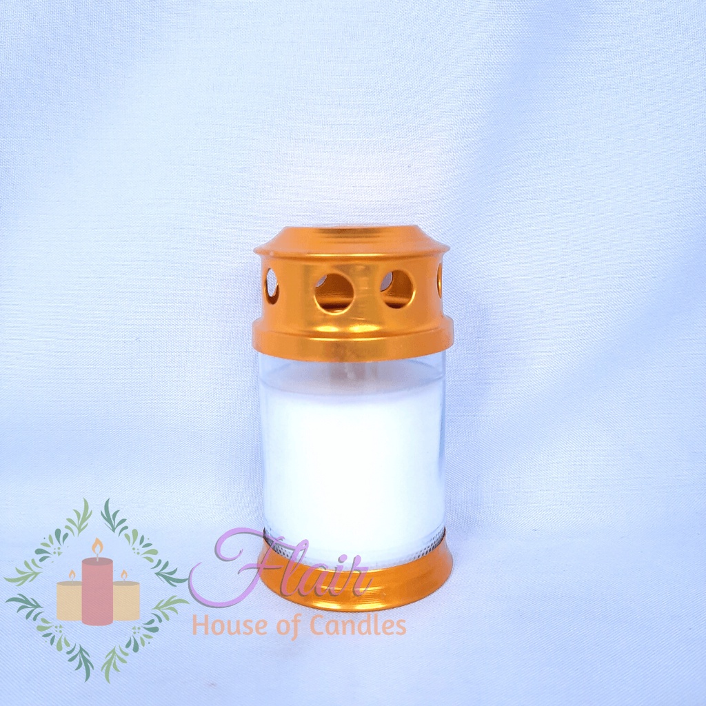 Flair GC35 Colored Glass Candle Windproof Candle with Cover Smokeless ...