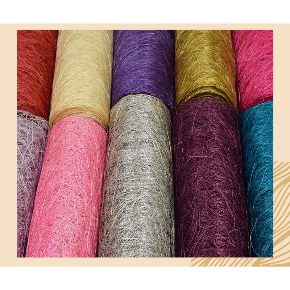 Abaca Scrunch Natural Fiber Mat Roll 19inch by 5yards | Shopee Philippines