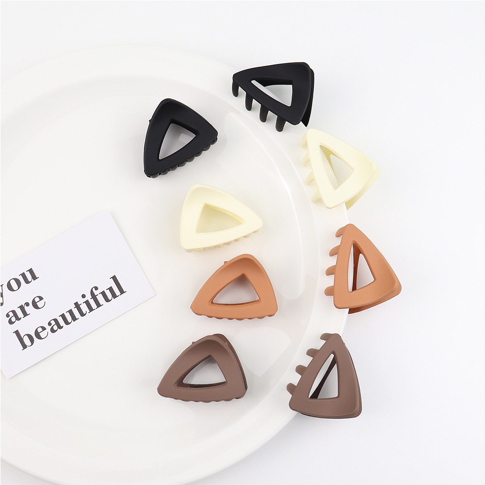 Frosted high ponytail clip triangle Korean temperament simple bangs ...