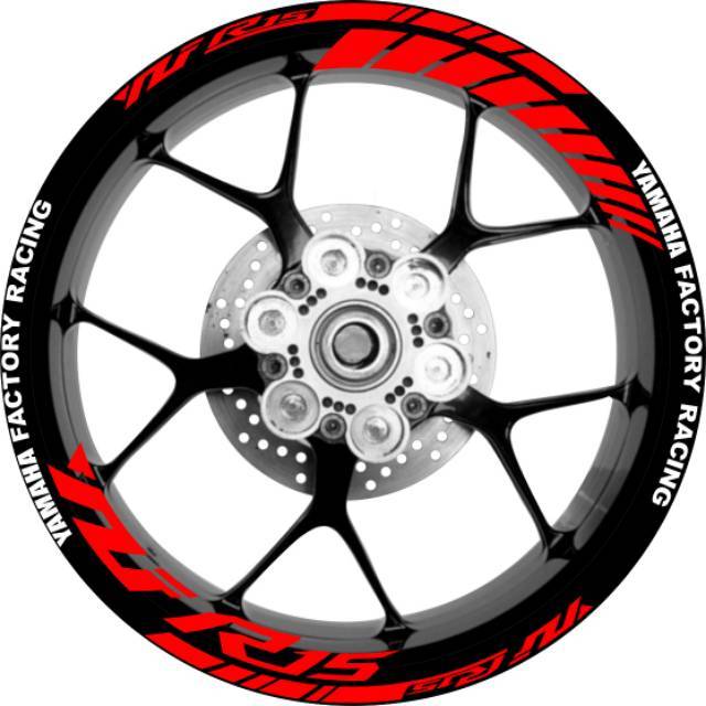 Yamaha R15 V1 V2 V3 Motorcycle Rims Sticker model yamaha racing factory ...