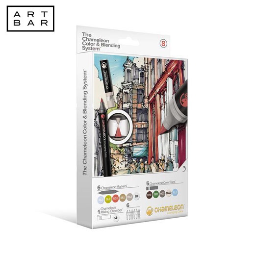 Chameleon Color & Blending Set 8 - CS6608 Pens & Color Tops - Art Bar ...