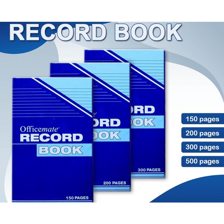 Hard Bound Record Book Big Sizes 150 200 300 500 pages | Shopee Philippines