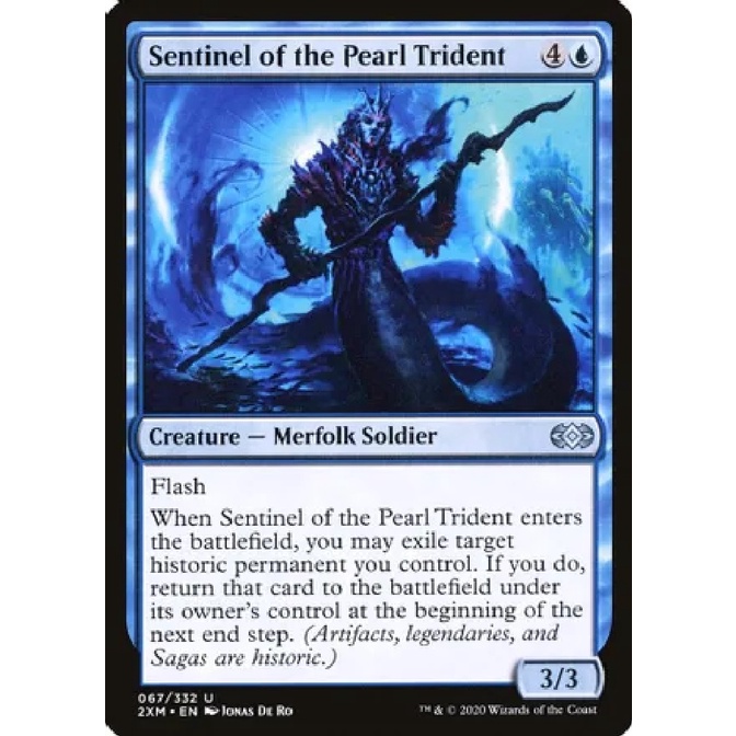 MTG: FOIL Sentinel of the Pearl Trident - Double Masters Pack Fresh ...