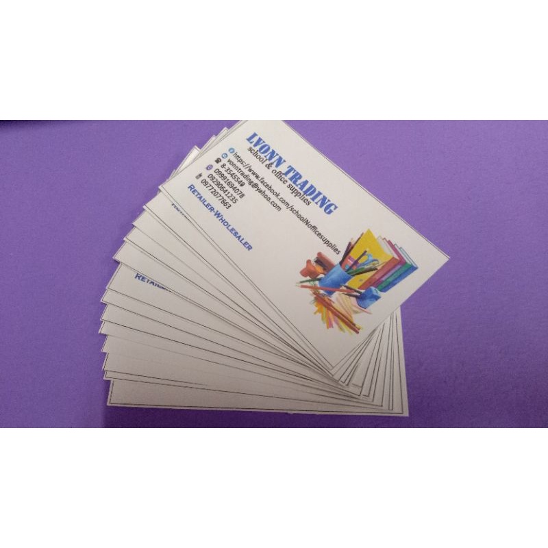 CALLING CARD (CUSTOMIZED) 70pcs | Shopee Philippines