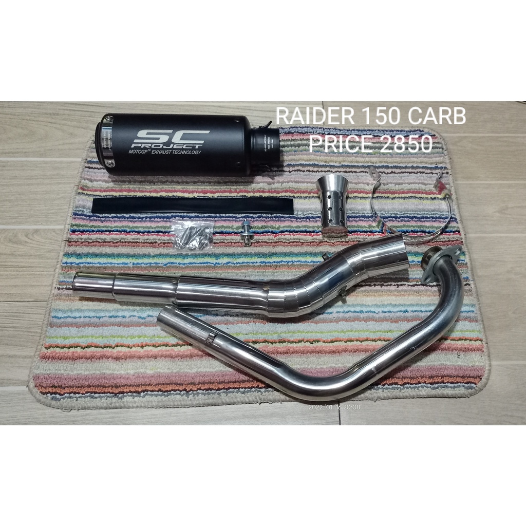 RAIDER 150 CARB FULL EXHAUST SYSTEM | Shopee Philippines