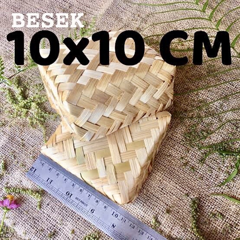 Bamboo BESEK 10x10 CM / FOOD TURBAN RICE BESEK HAMPERS PACKAGING SET ...