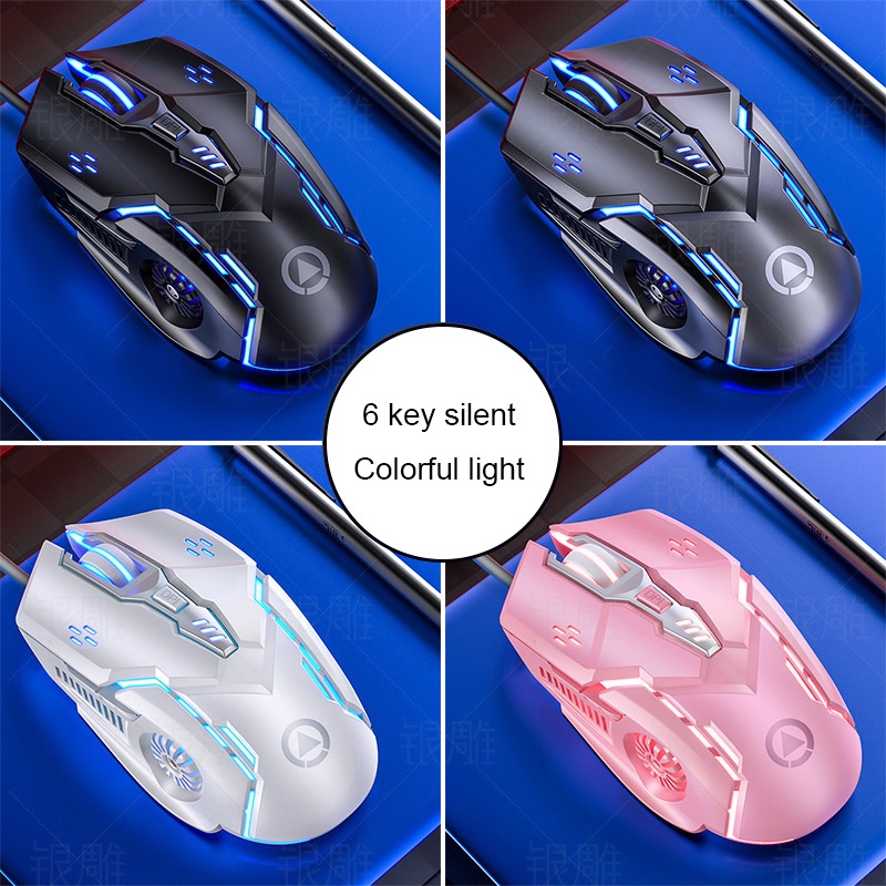 G5 Gaming Mouse 6 Button 7 Color Backlight Usb Wired Silent Mouse 4 ...