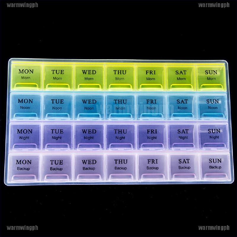 Weekly 7 Days Tablet Pill Box Holder Medicine Storage Organizer Case ...