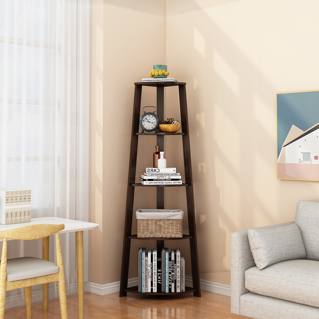 4/5/6 layer Solid Wood Corner rack Corner Shelf Flower Stand Bookshelf ...