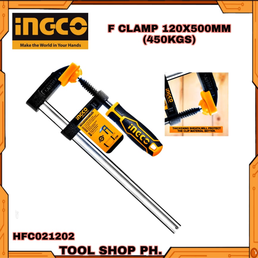INGCO F Clamp 120x500mm HFC021202 | Shopee Philippines