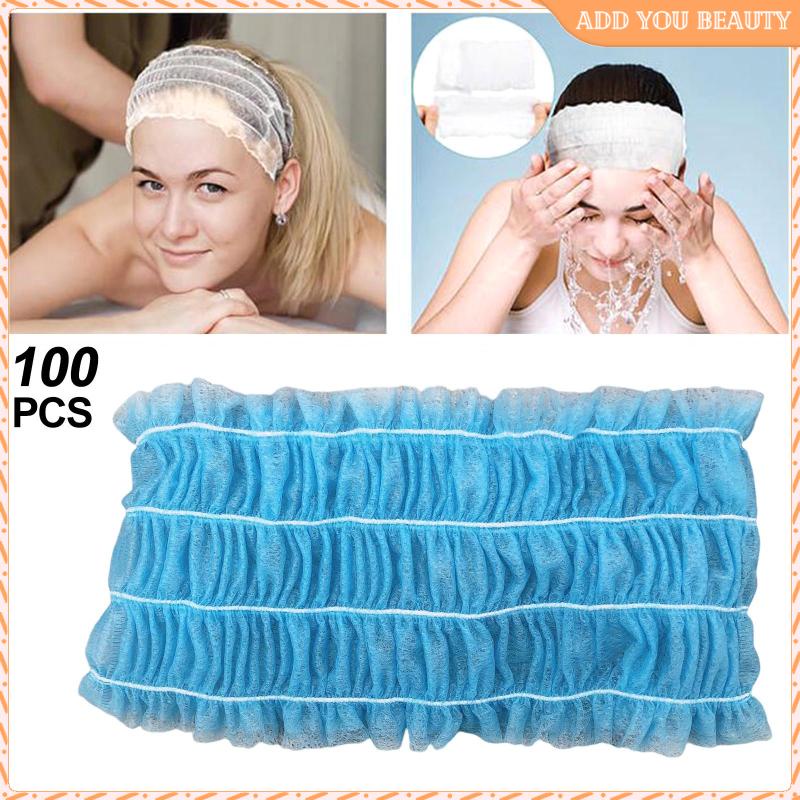 [wishshopeefhx] 100x SPA Headbands, Soft Women Non Woven Head Wraps ...