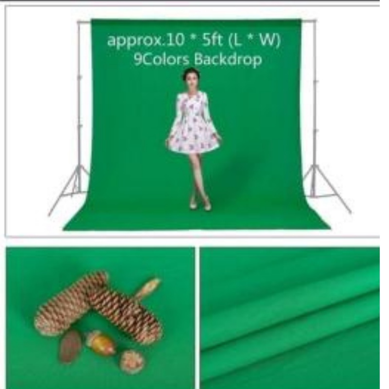LAYAR 2 Meter Green Screen 100gsm super quality Background Screen cloth ...