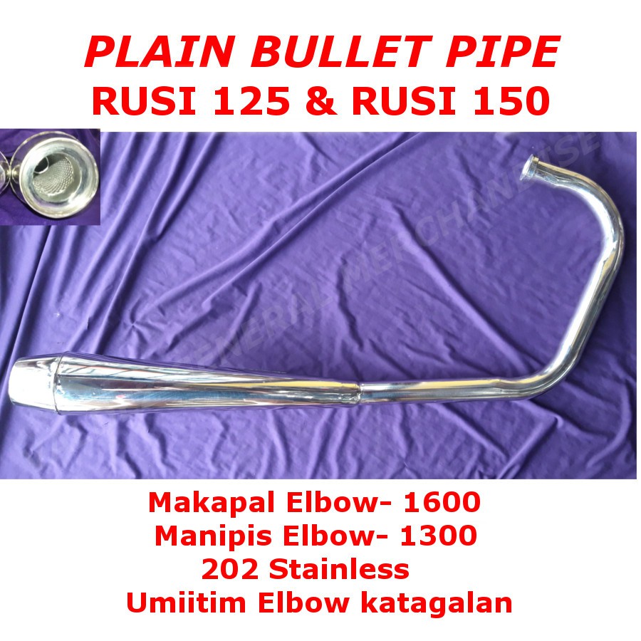 RUSI 125 & RUSI 150 Stainless Bullet Pipe Type Muffler | Shopee Philippines
