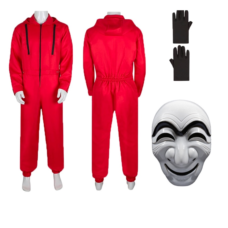 Money Heist Korea Costume Mask Cosplay Joint Economic Area Salvador ...
