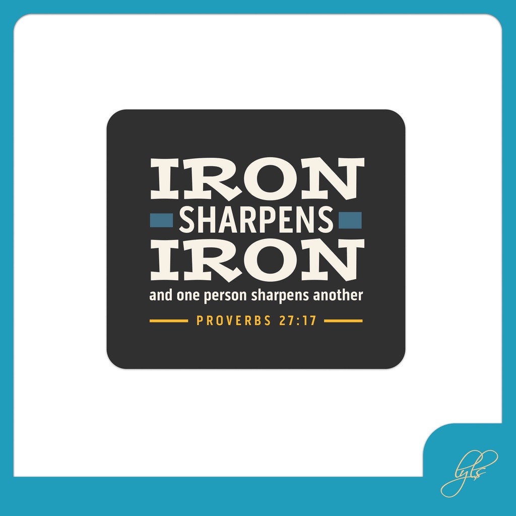 IRON SHARPENS IRON Proverbs 27:17 (2.6 x 3 inches) Bible Verse ...