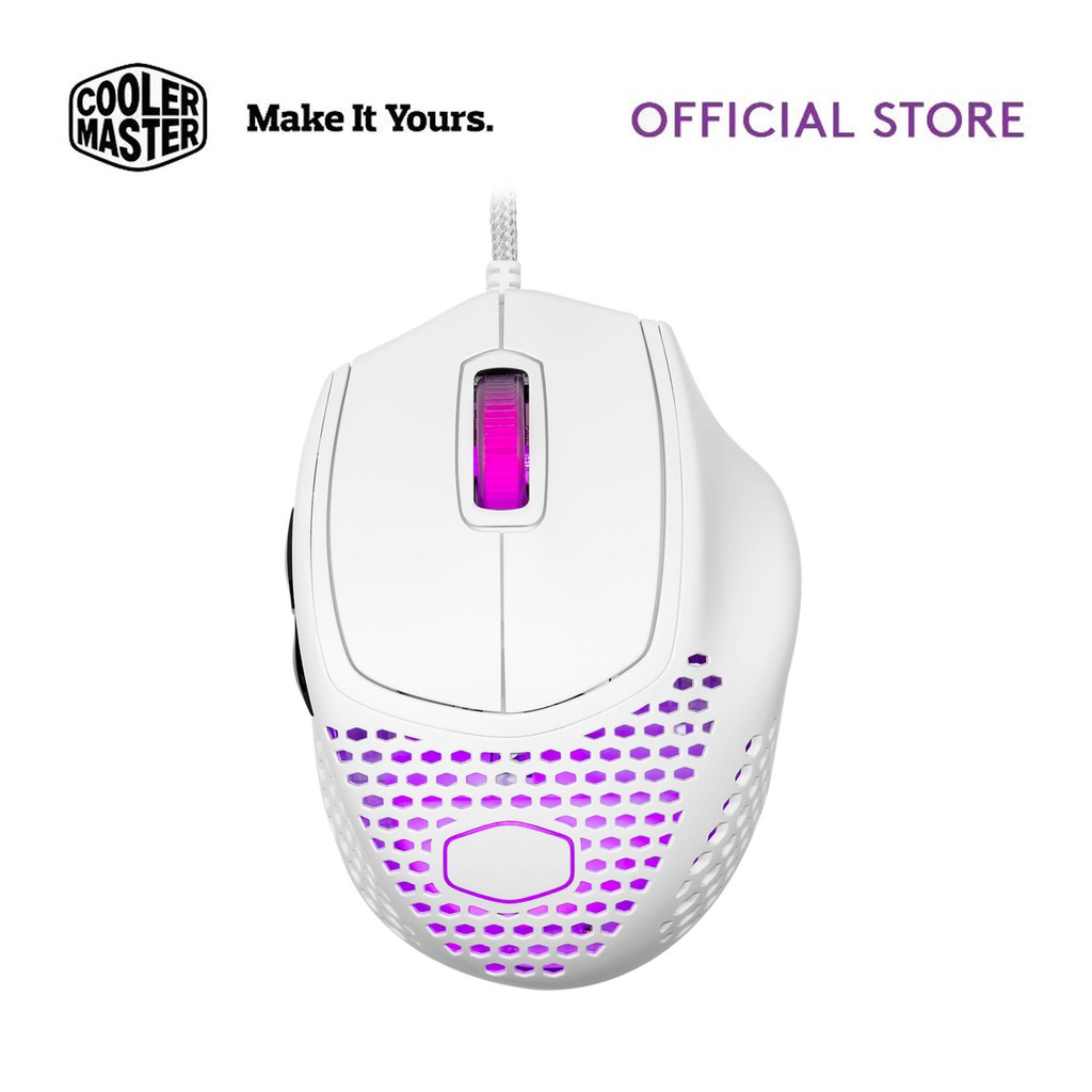 Cooler Master MasterMouse MM720 2-zone RGB Gaming Mouse White Matte (MM ...