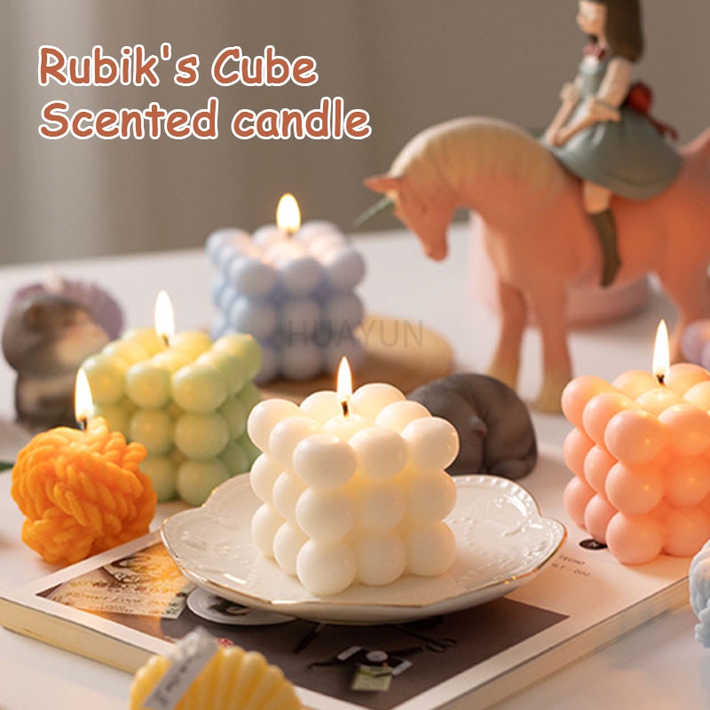 Rubik's Cube Geometry Scented Soy Candle Home fragrance Smokeless ...