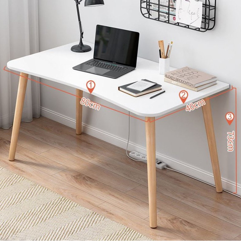 AnyHome 80x40 Nordic Scandi Computer Laptop Writing Study Desk Table ...