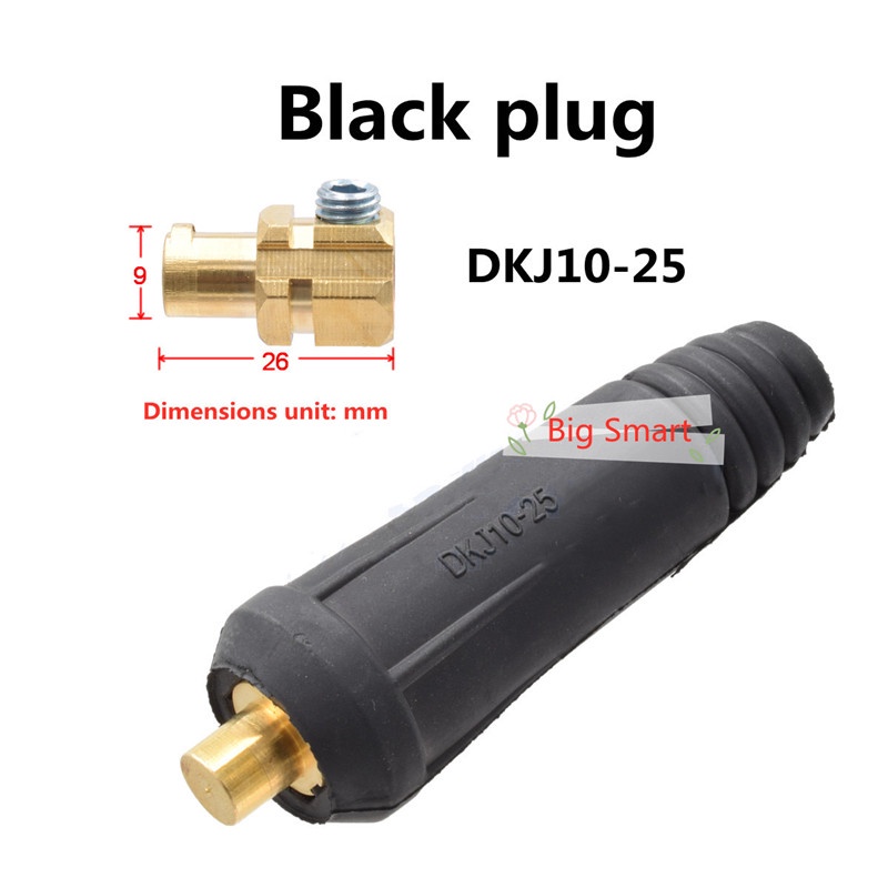 DKJ10-25 European style Welding CableConnector Plug Quick Fitting Male ...