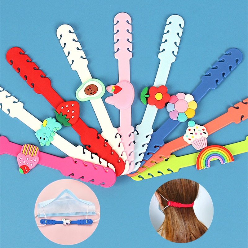 5/1Pcs Cartoon Face Mask Ear Hooks Adjustable Anti-slip Protection Mask ...