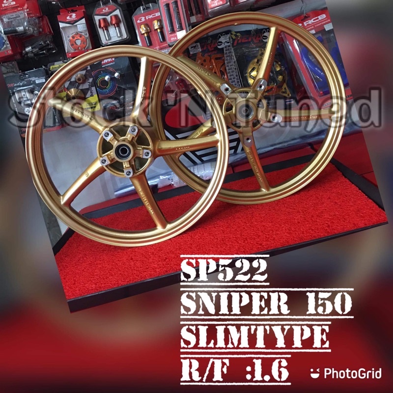 sniper 150 RCB 5 spokes rim/sp522 super slim 1.6f/1.6r x 17 | Shopee ...