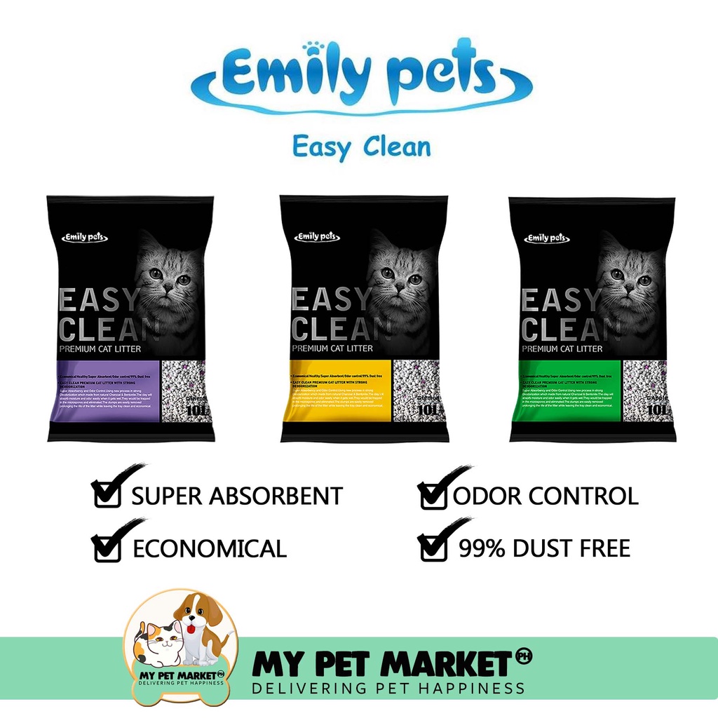 Emily Pets Easy Clean Premium Cat Litter 10L | Shopee Philippines