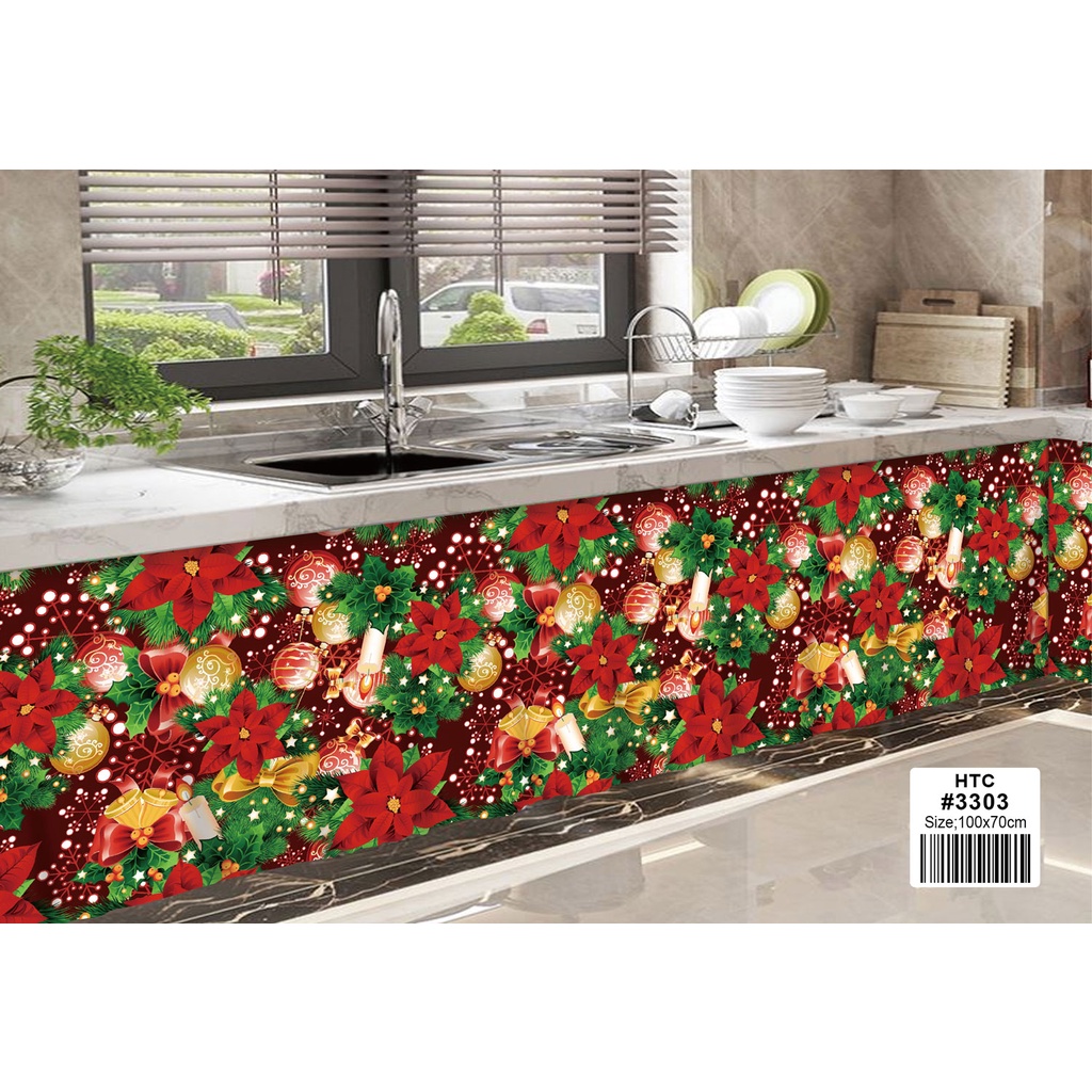 Sale Lababo Curtain Kitchen Sink Curtain Dark Color 70cm*150cm 1PC COD ...