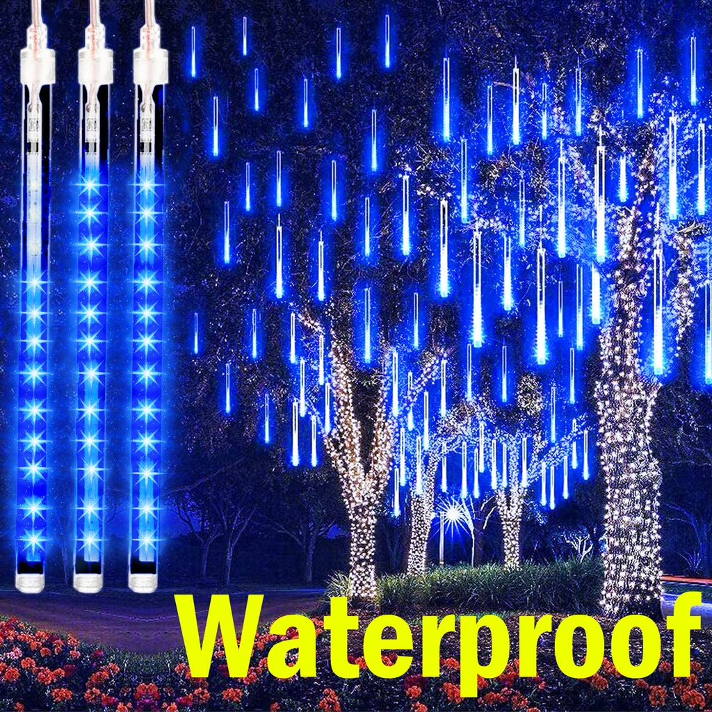 【COD】Solar Meteor Shower Rain Lights for Outdoor Garden Tree HCurtains ...