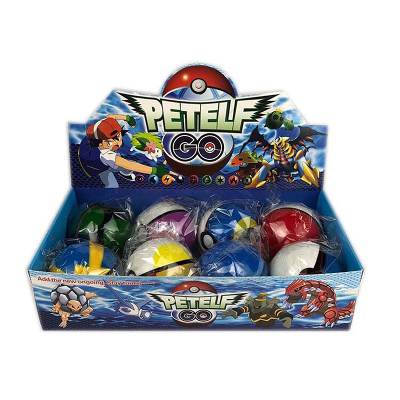 8pcs/Set Pokemon Pokeball Pop-up Ball Cartoon Toy Figure Kids Xmas Gift ...