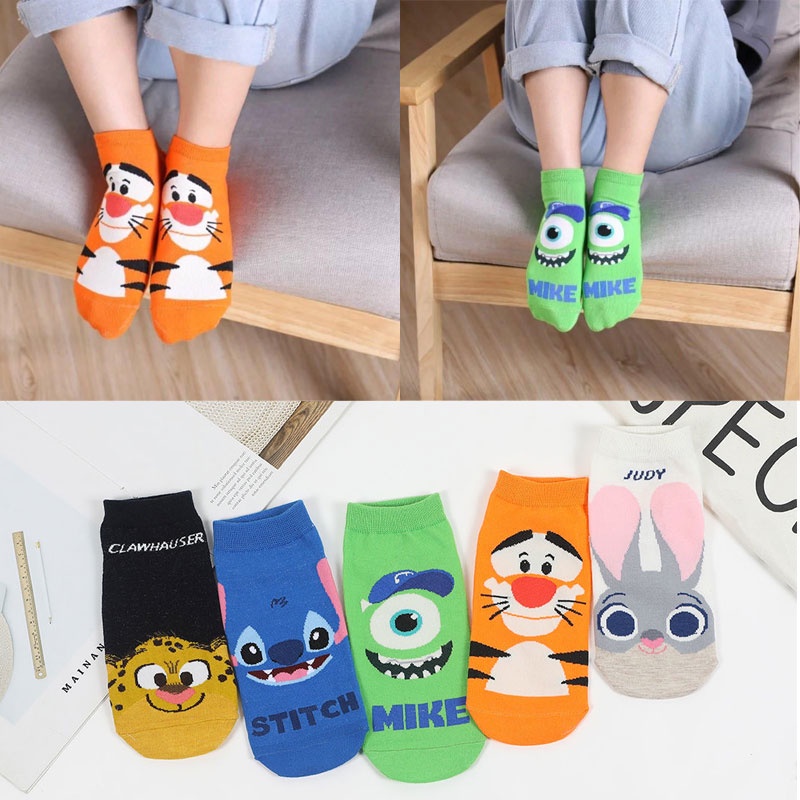[5 pairs]Annbaby Cartoon character Iconic socks for women set of 5 ...