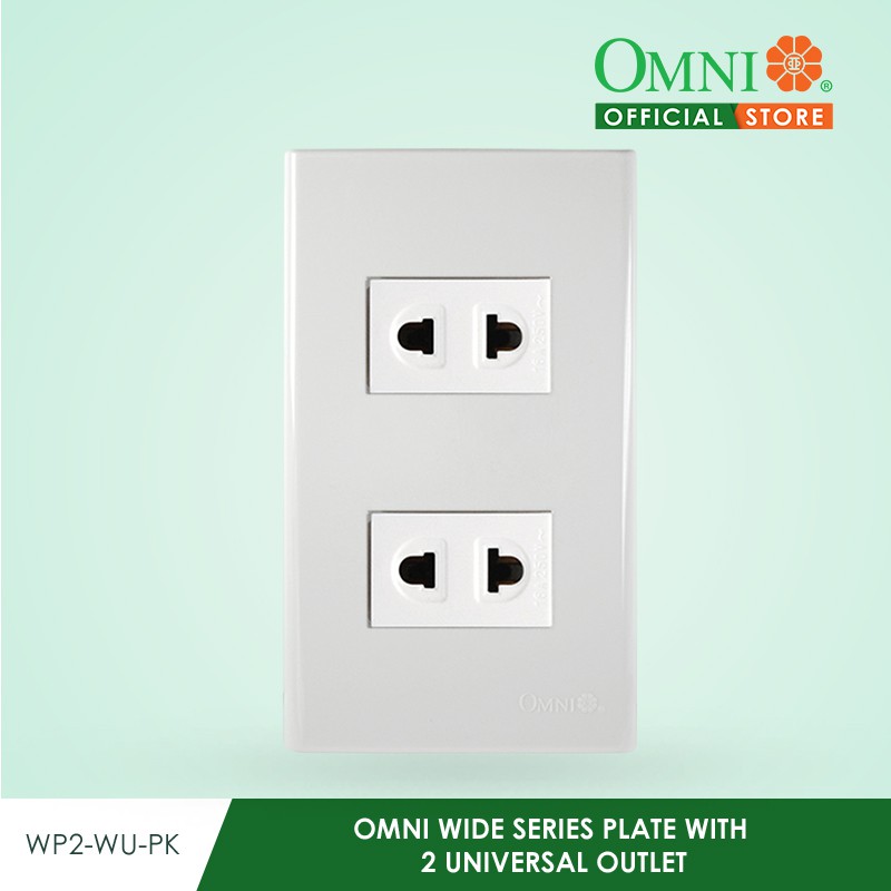OMNI Wide Series Plate with 2 Universal Outlet - WP2-WU | Shopee ...