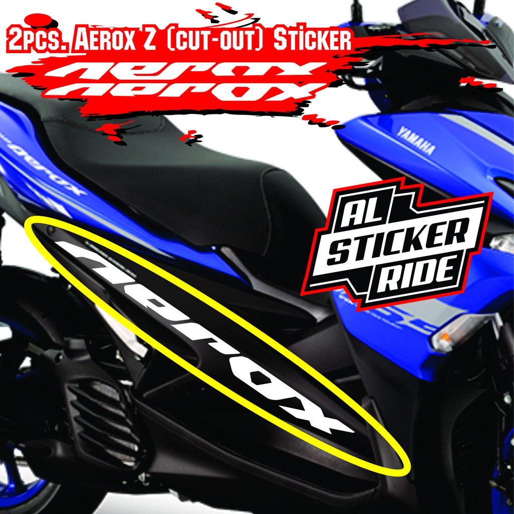 Yamaha AEROX V1 Z Sticker Decals 1 color set of 2pcs for left and right ...