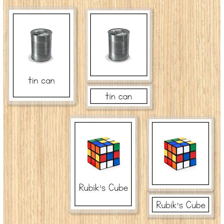 GEOMETRIC SOLIDS REAL LIFE OBJECTS - Montessori Three-Part Cards ...