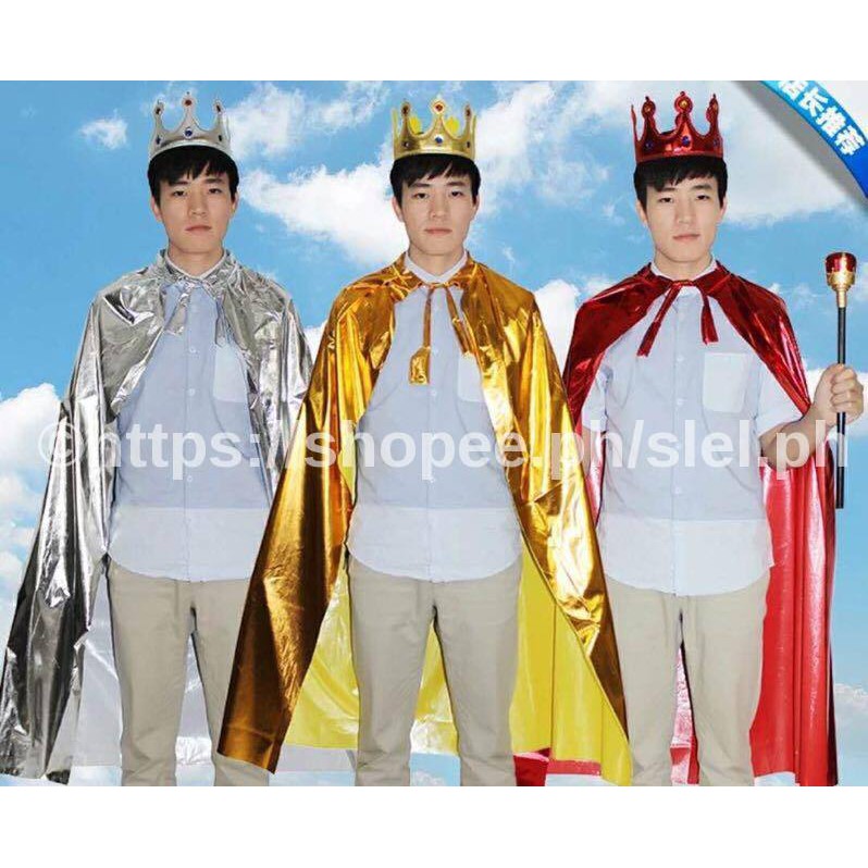 [Adults / Kids] (CAPE ONLY) Long Royal King Prince Duke Spandex Cape ...